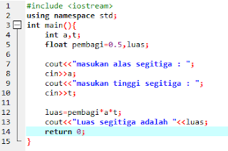 program menghitung luas segitiga