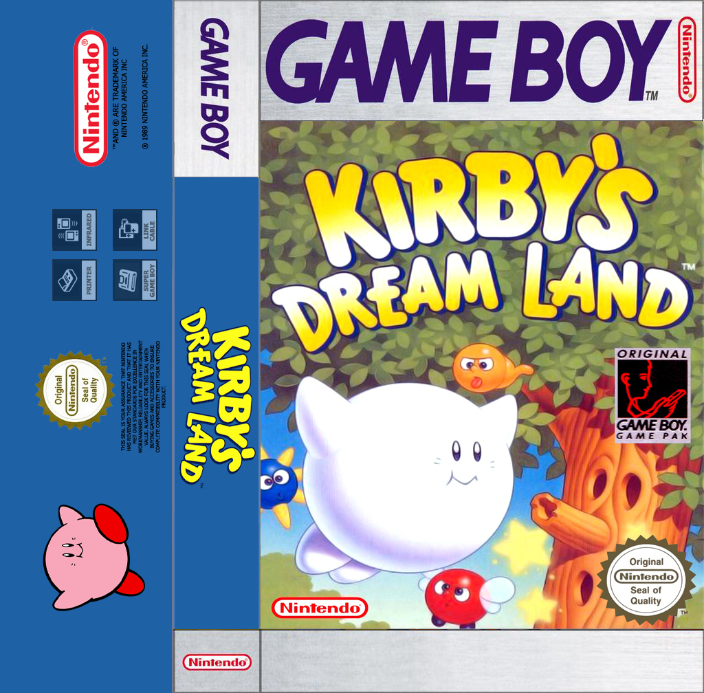 Solo una partida mas: Kirby´s dream land Game boy cassette cover