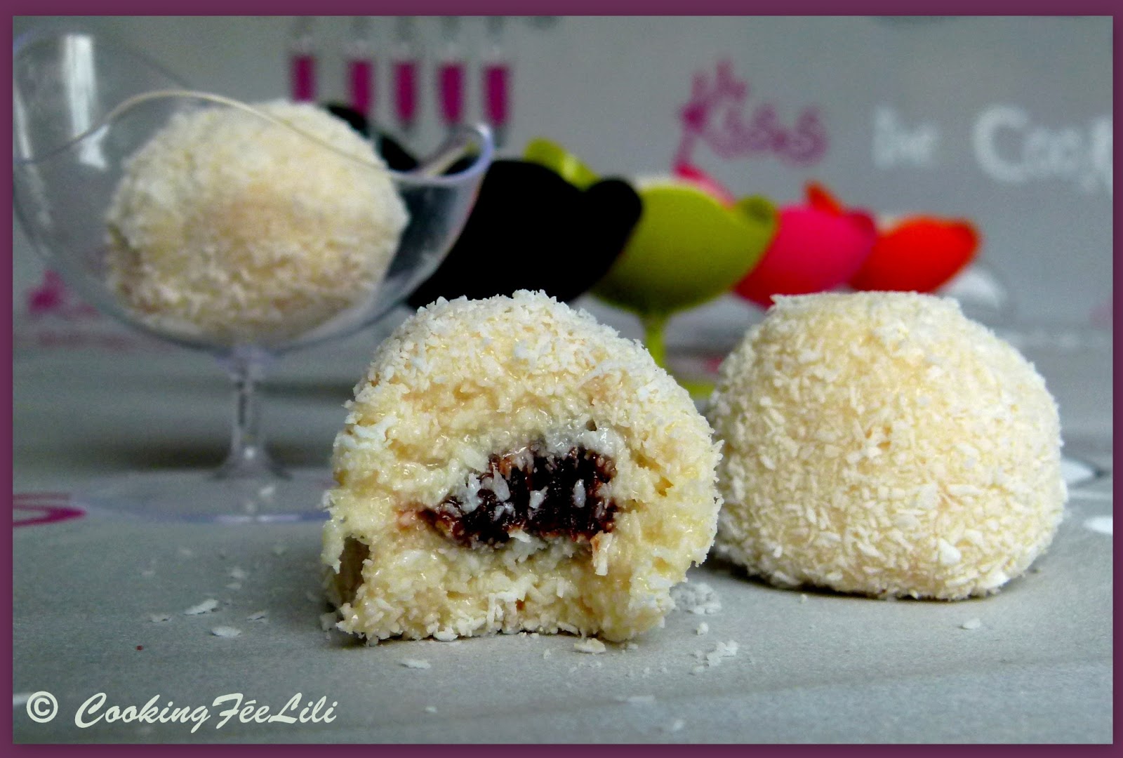 Cooking Fée Lili: Boule coco façon Bounty au coeur de Nutella