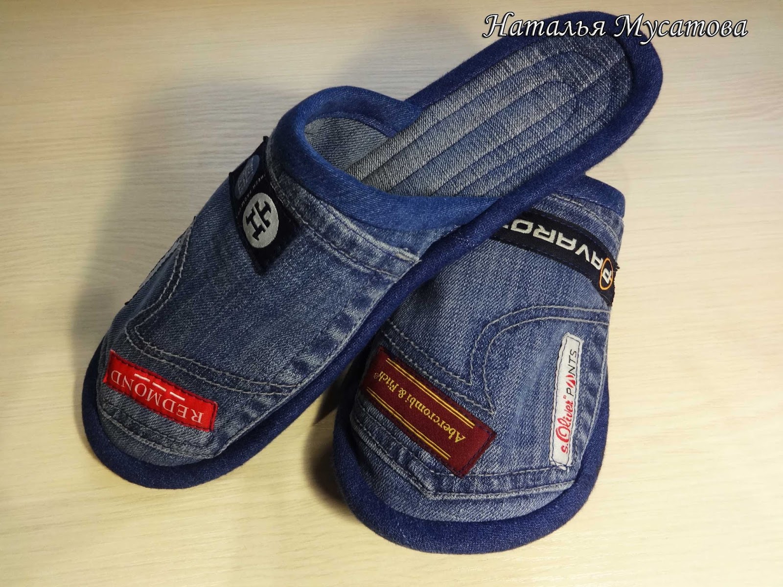 Блог Светланы Мусатовой: Джинсовые переделки. Тапочки