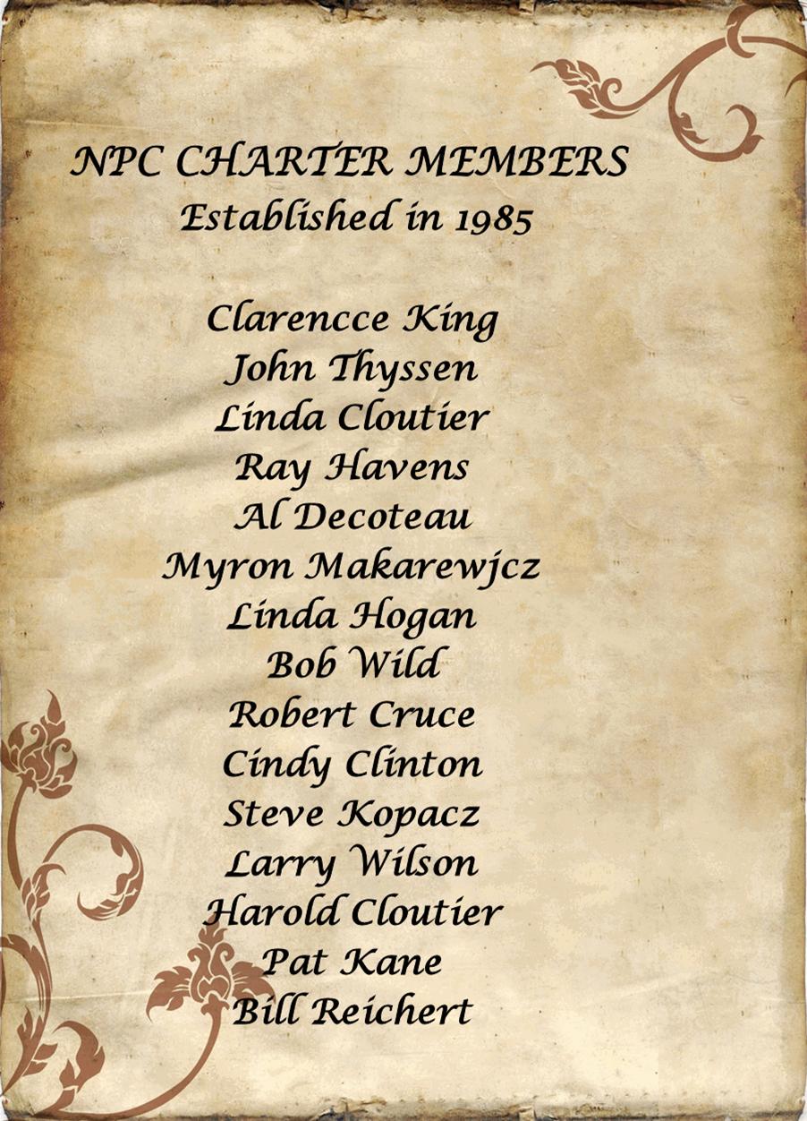 National Norwich Plainhead Canary Club: Charter Members Founded NPC in 1985