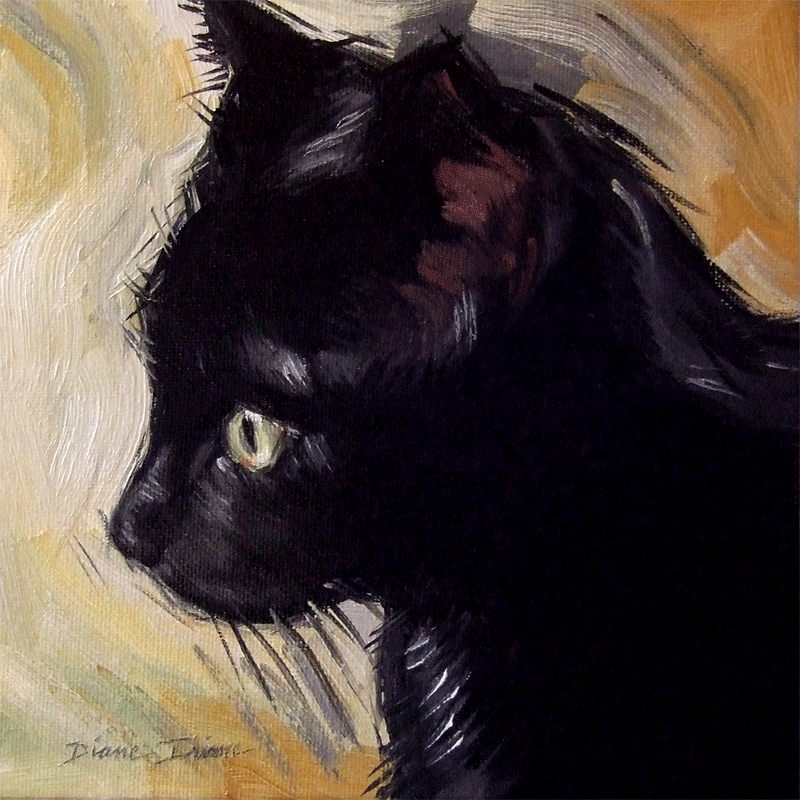 Paintings From the Parlor: Cat Painting - Original Oil Painting of a ...