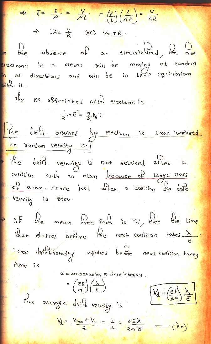 Conceptual Physics: LORENTZ DRUDE THEORY OF ELECTRIC CONDUCTIVITY