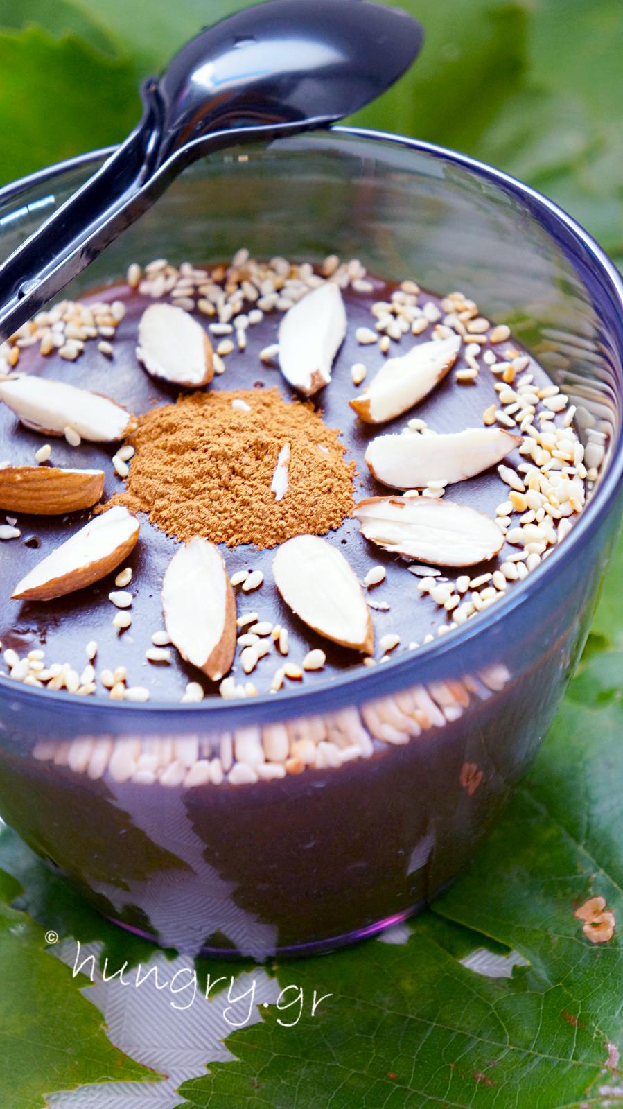 Kitchen Stories: Grape Molasses Pudding with Sweet Red Wine-Moustalevria