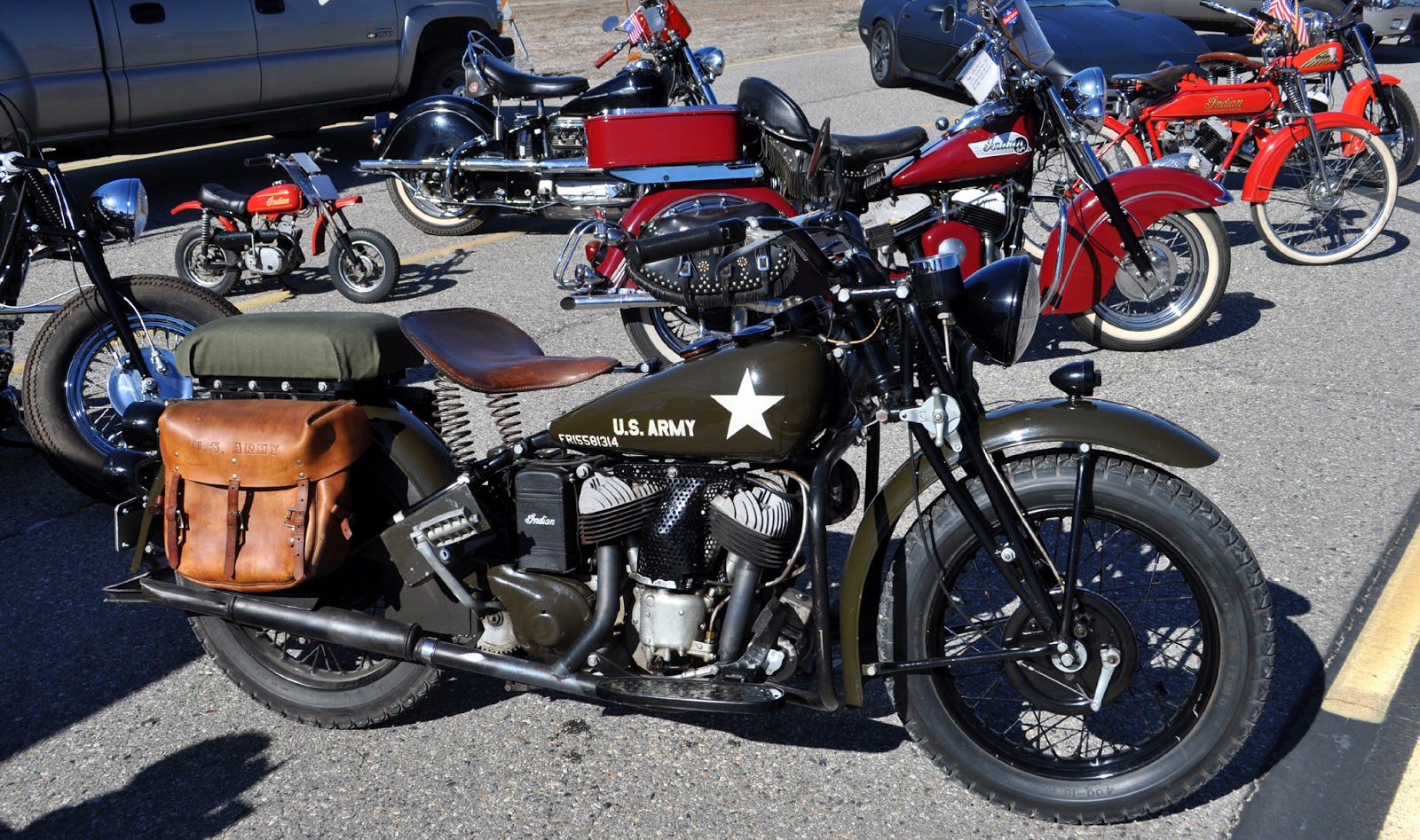 Just A Car Guy: Cool little collection of Indian Motorcycles at the Bo ...
