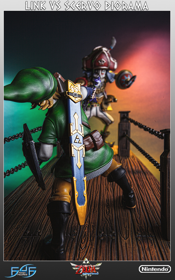 Legend of Zelda: Skyward Sword - Link Vs Scervo Diorama (First 4 Figures)