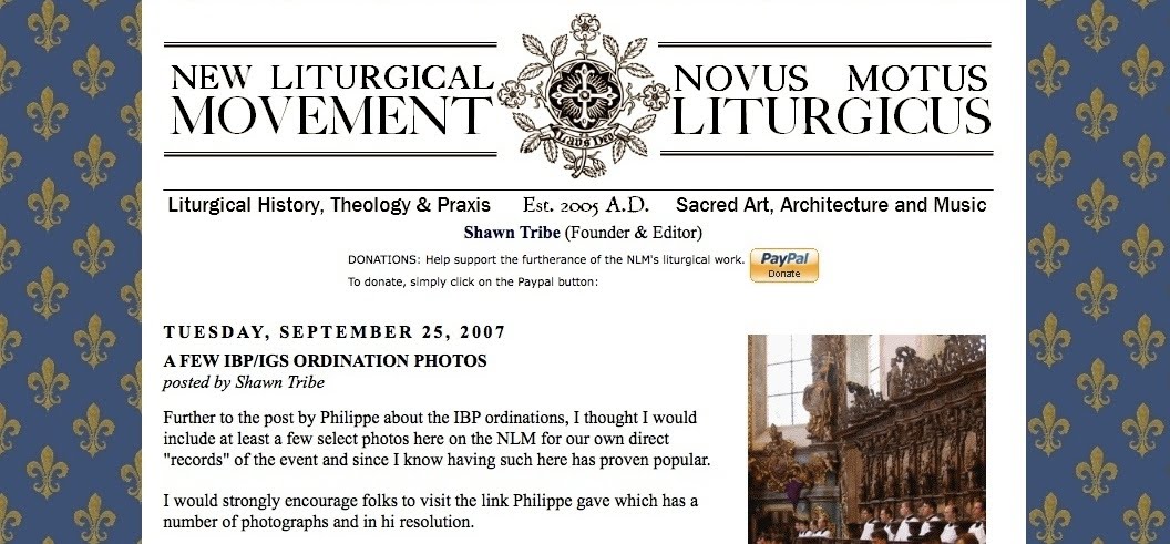 New Liturgical Movement: NLM’s 13th Anniversary