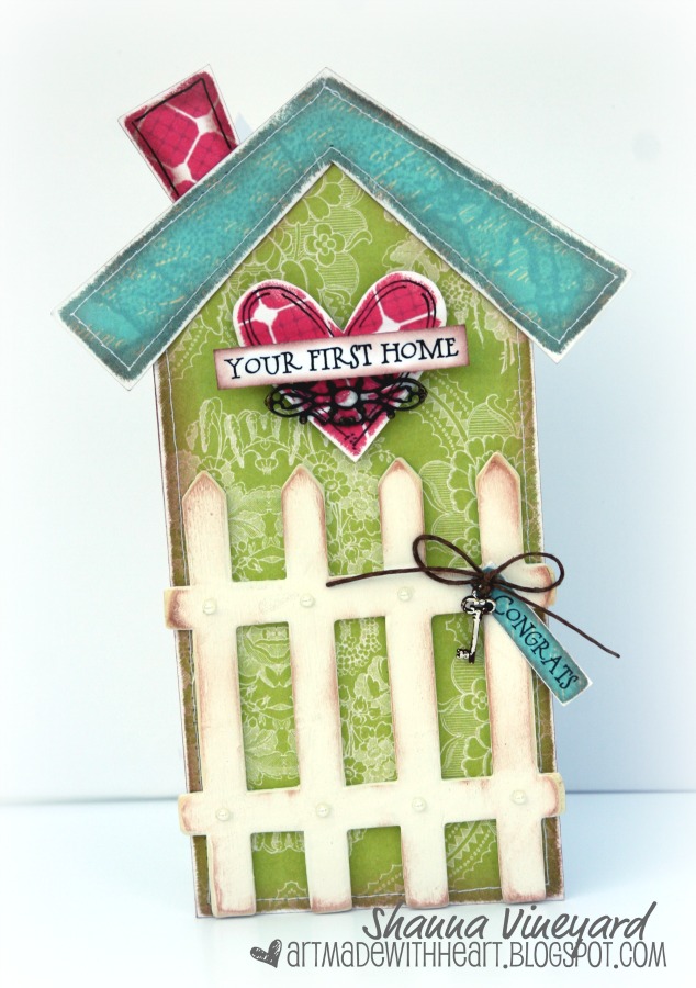 Art Made with Heart: House card with Pattern