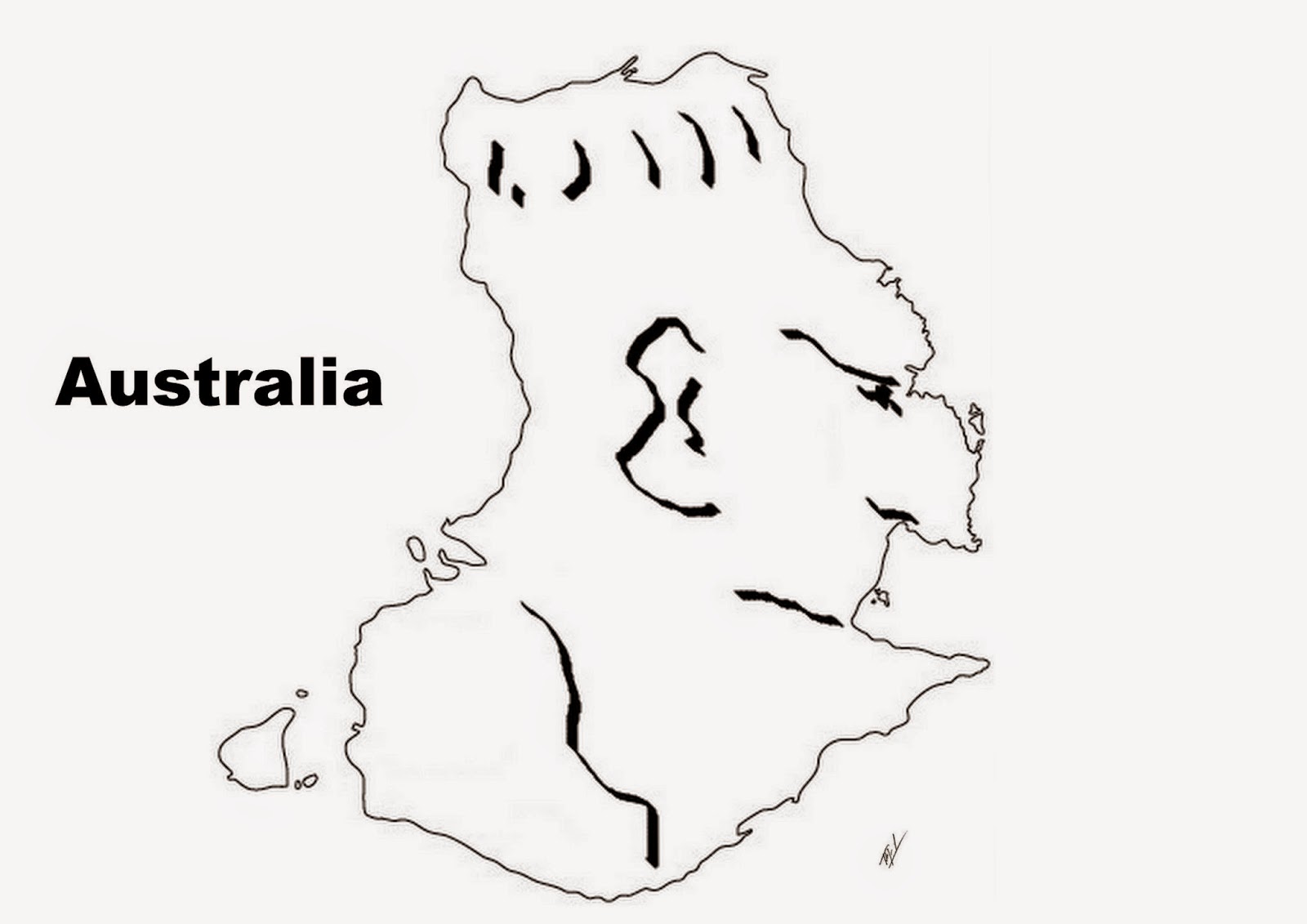 Funny maps: Funny maps of Australia