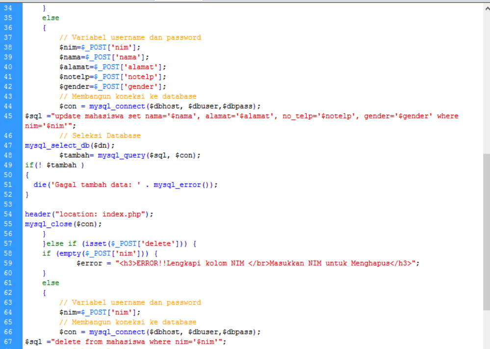 My Learning Journey: Membuat koneksi database dengan php INSERT, UPDATE ...