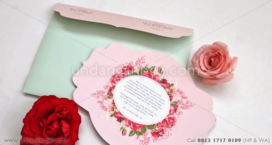 BNG008 - Undangan Softcover Floral Bunga-bunga Merah Rose Elegan 8 ...