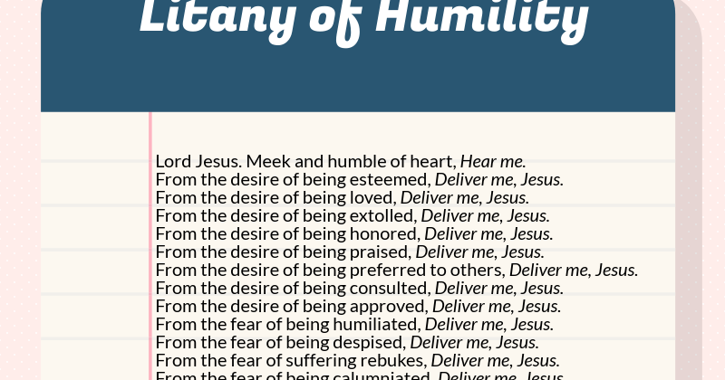 Litany of Humility - Go to Mary