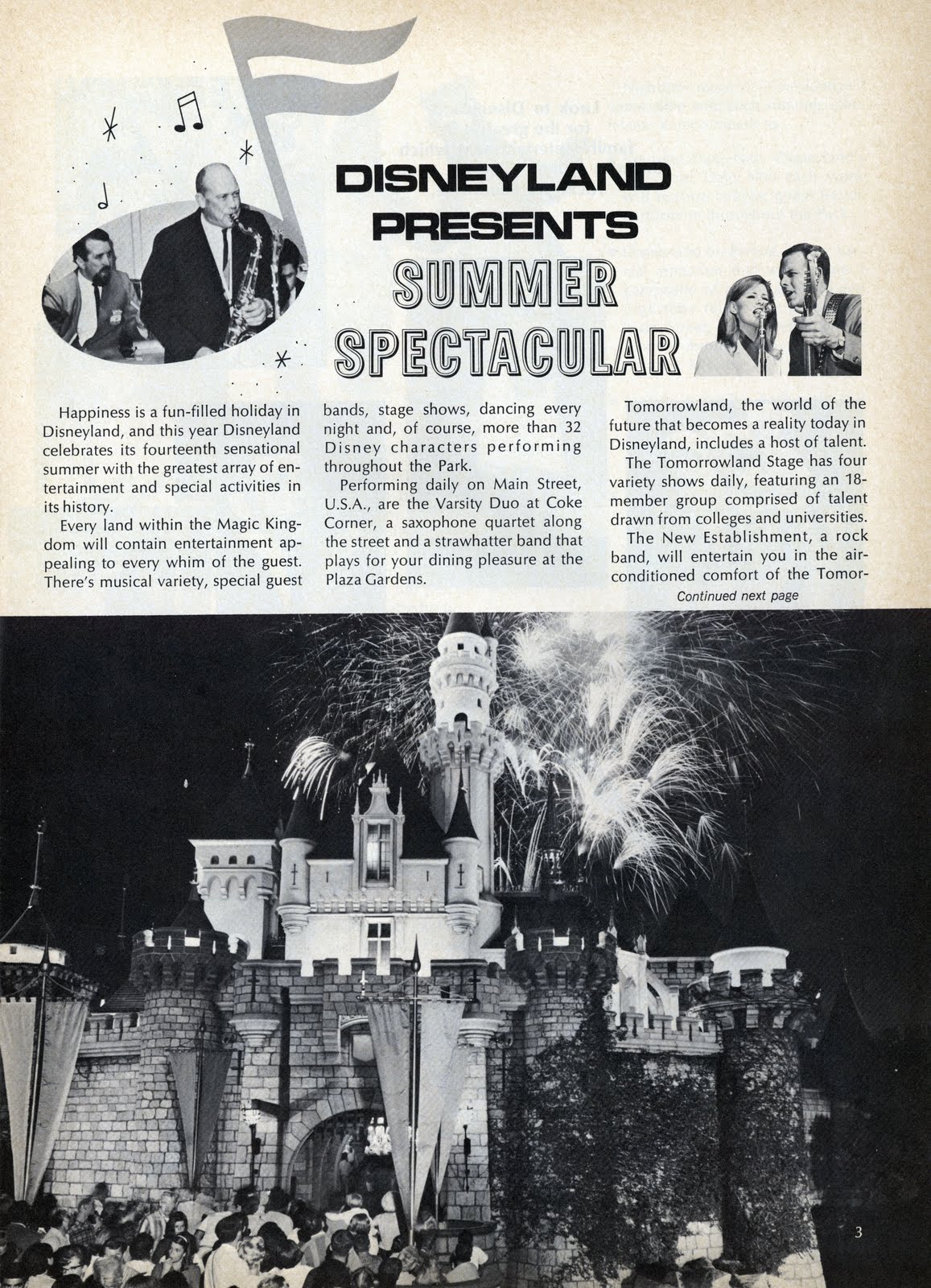 Vintage Disneyland Tickets: Vacationland - Summer 1968