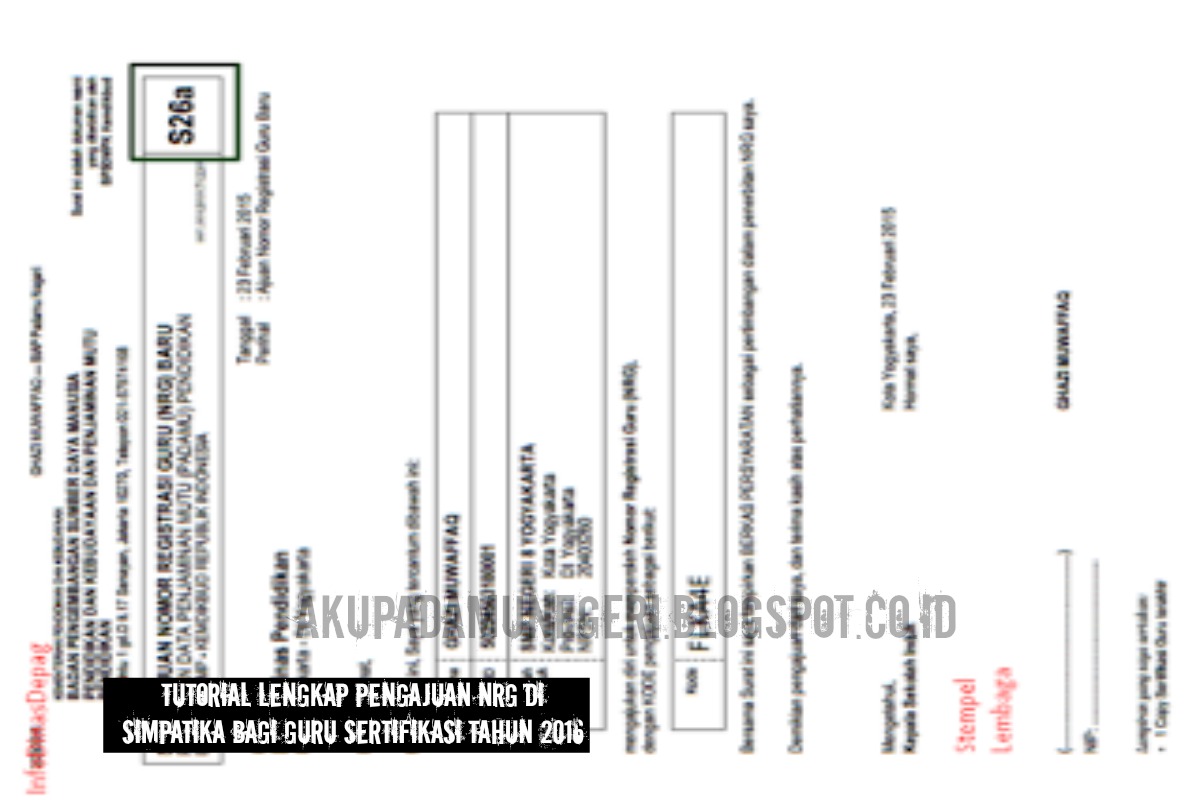 Tutorial Lengkap Pengajuan NRG Di SIMPATIKA Bagi Guru Sertifikasi Tahun ...