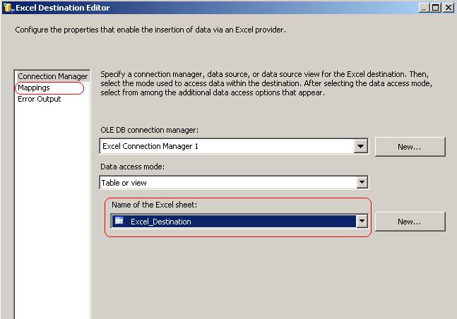 SSIS: EXCEL SOURCE TO EXCEL TARGET