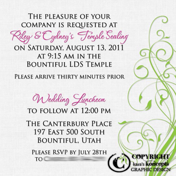 Kara's Koncepts Graphic Design - Custom Wedding Invitations, Canvas ...