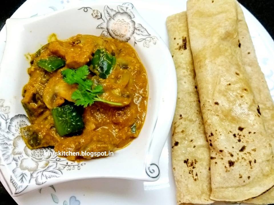 Mushroom Masala with Roti