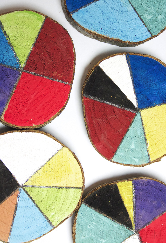 alisaburke: wood slice coasters