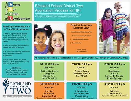 Lake Carolina Elementary Communigator: Richland Two 4K Program Information