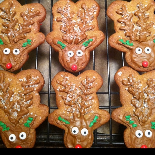 Lola Pearl Bake Shoppe: DIY idea: Rudolph Gingerbread cookies!!