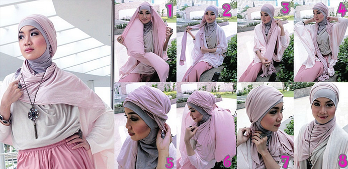 Tutorial Hijab Turban Modern Paling Kekinian - Cara Memakai Jilbab