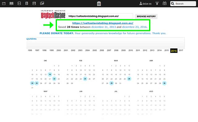 Wayback Machine: La Máquina del Tiempo de Internet | Saltaalavista Blog