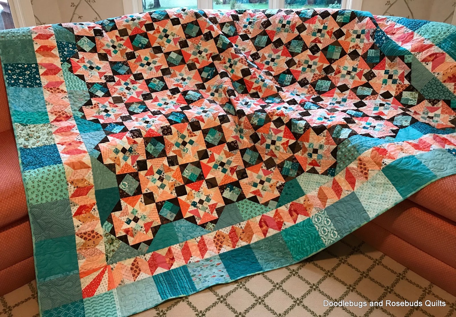 Doodlebugs and Rosebuds Quilts: On Ringo Lake Finish