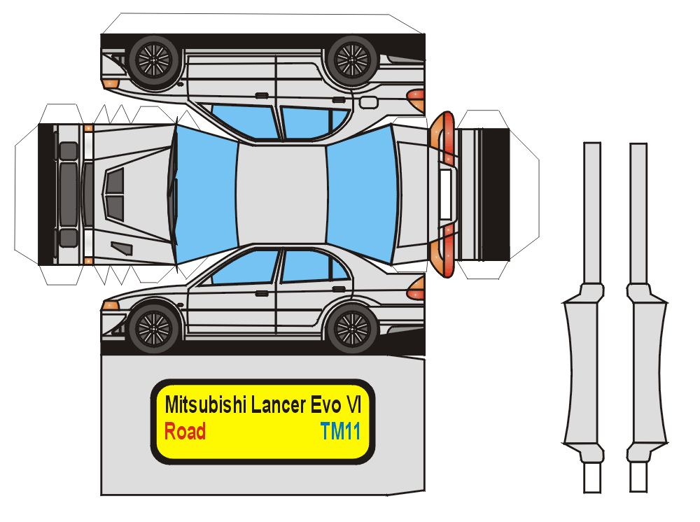 SP. Papel Modelismo: PaperCraft Mitsubishi Lancer Evo VI