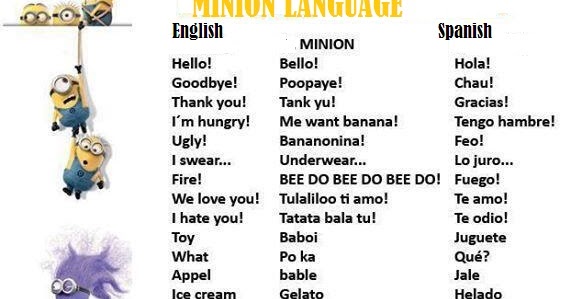 English Honori Garcia: Minions Language