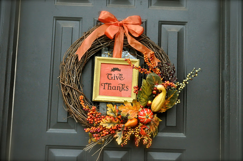 thanksgiving autumn wreath idea {tutorial} | Little Birdie Secrets