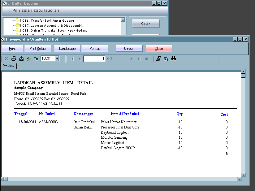 SIMAK Accounting Software: Proses Assembly atau Produksi Barang Jadi