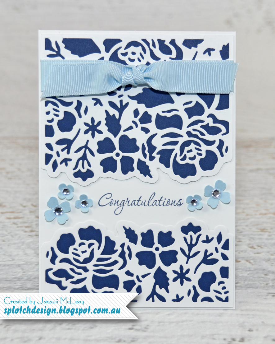 Splotch Design - Adding ink to paper!: Detailed Floral Thinlits Card