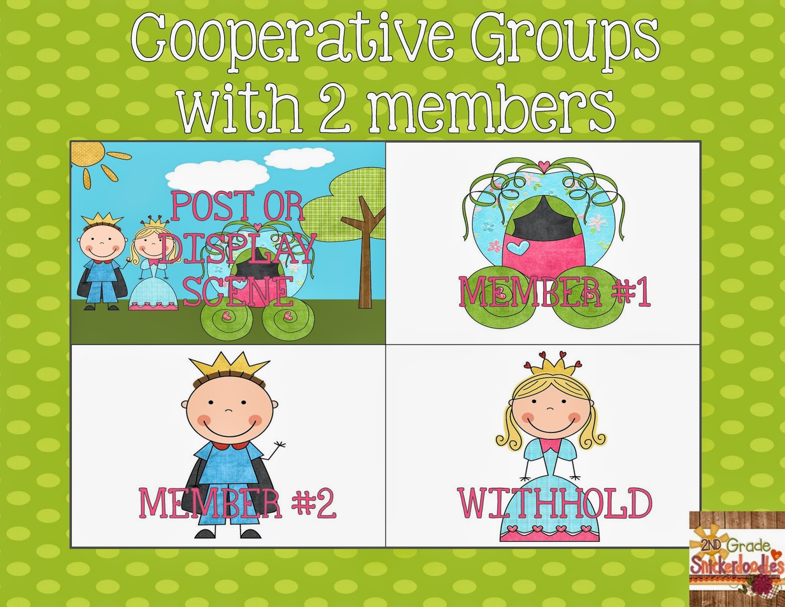 2nd Grade Snickerdoodles: Cooperative Grouping Cards {FREEBIE}