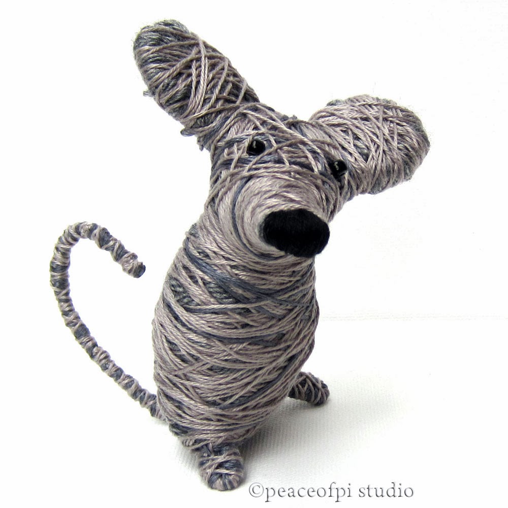 peaceofpi studio: Mouse String Soft Sculpture