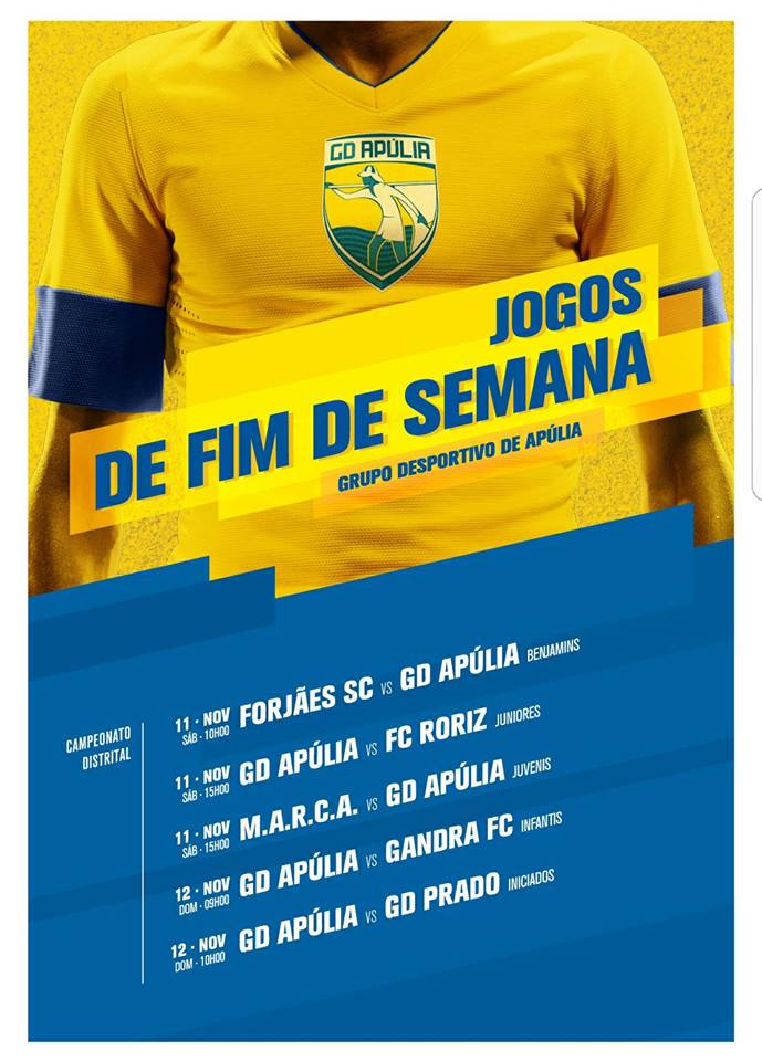 Vila de Apúlia: G.D. Apúlia: Fim-de-semana 11 e 12 Novembro