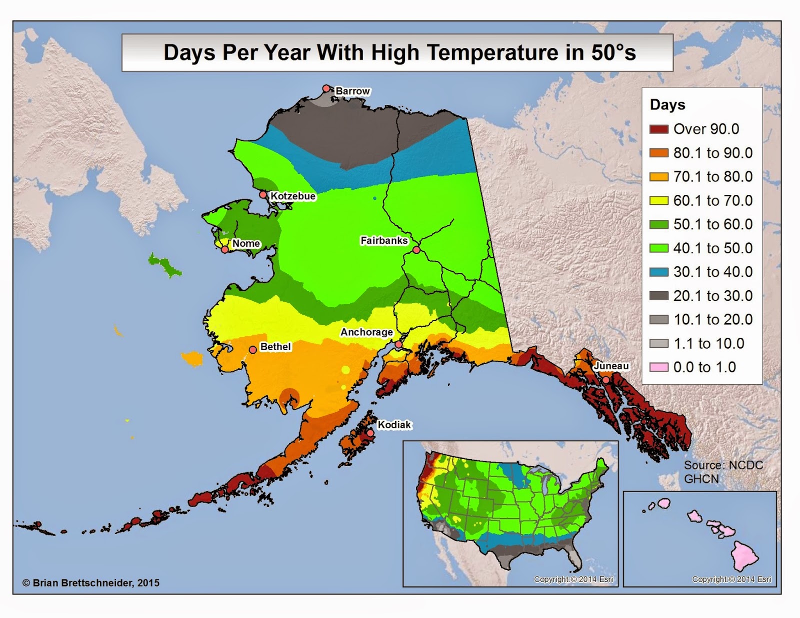 Brian B.'s Climate Blog: Alaska High Temperature Categories