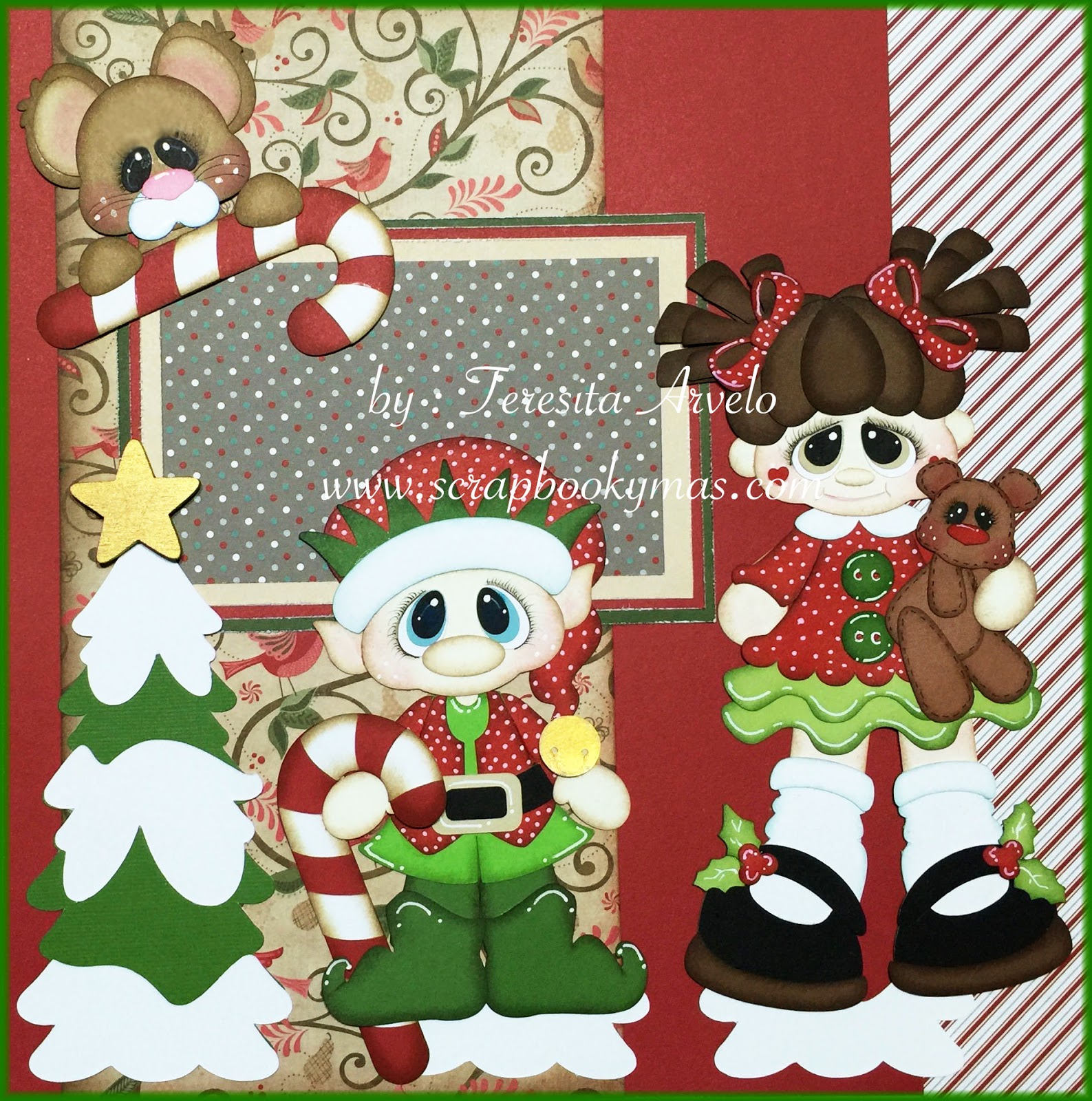 My PAPER PIECINGS / LAYOUTS and more...: Christmas Layout