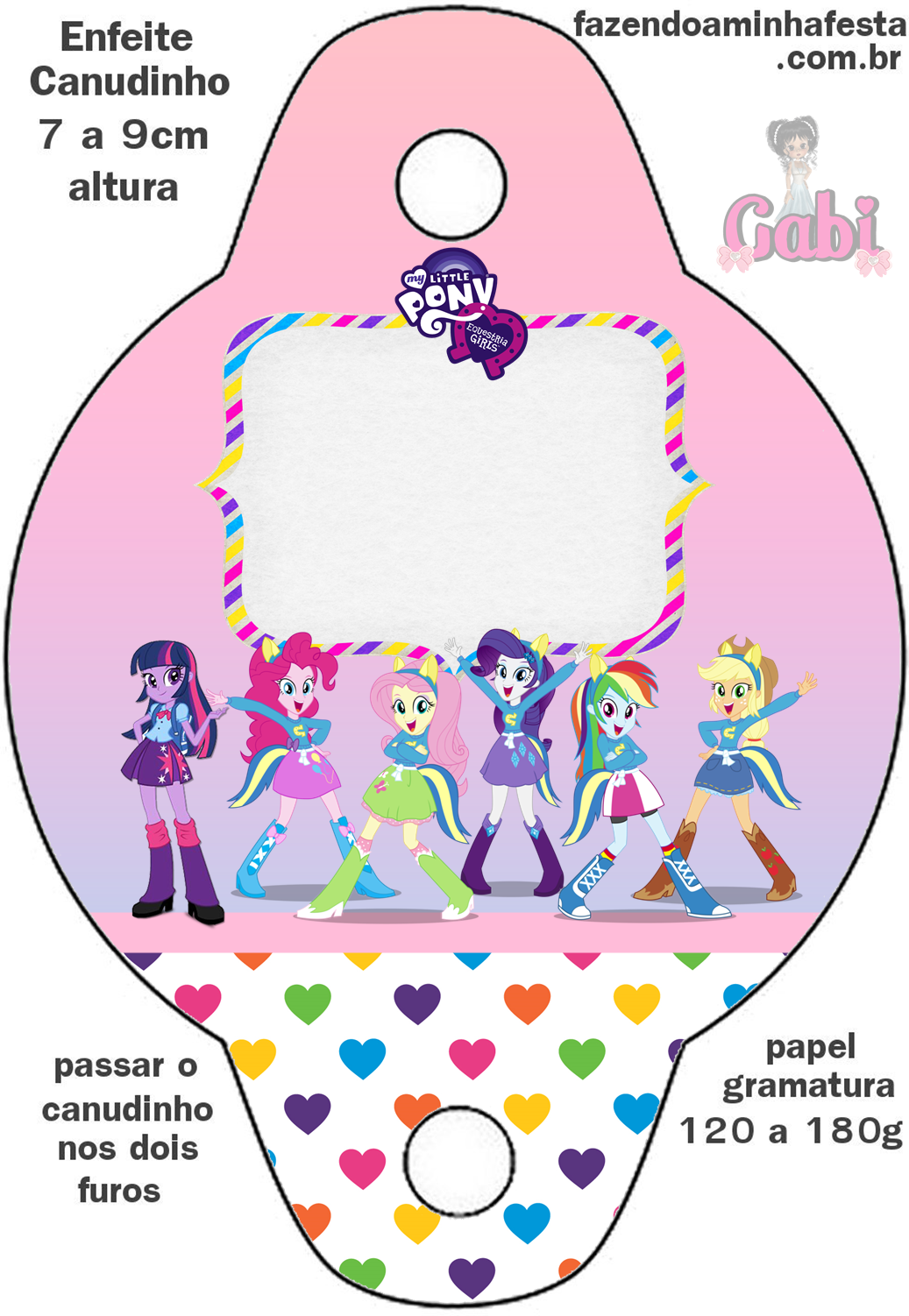 Fazendo a Propria Festa: Kit Equestria Girls ( My Little Pony )