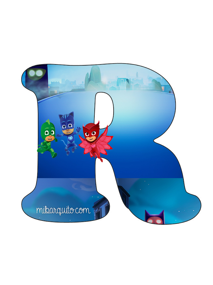Abecedario de PJ Masks. - Oh my Alfabetos!