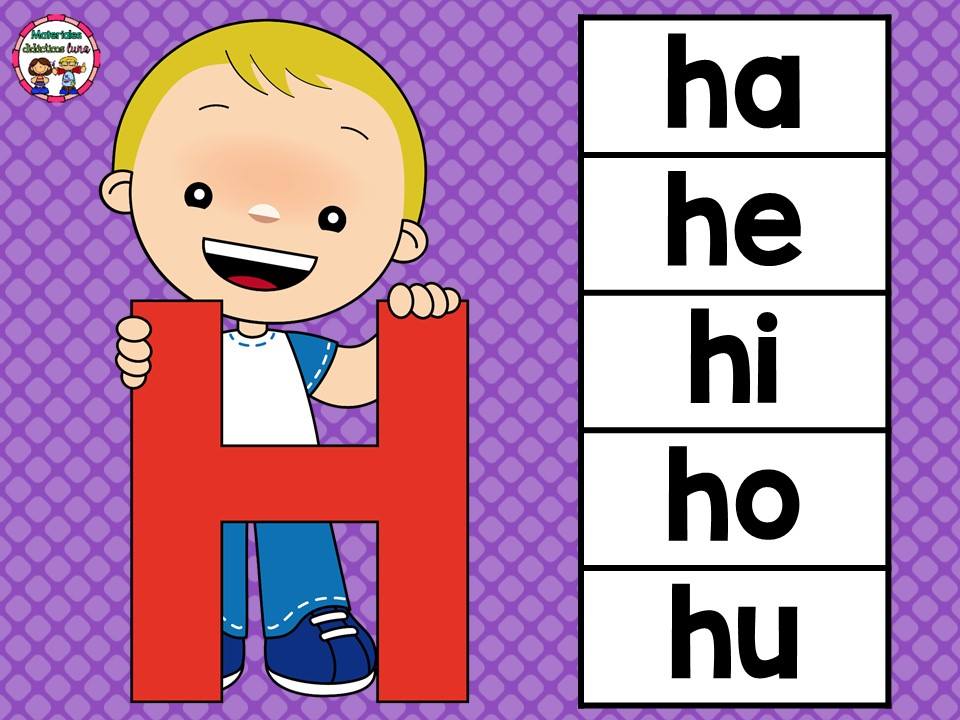 Carteles+de+Silabas+H.jpg (960×720) | Montessori activities, Preschool ...