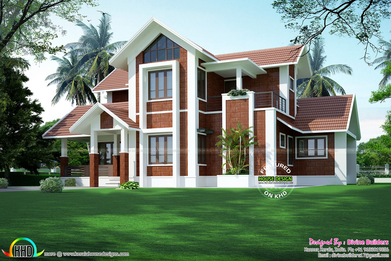 GANDUL: Sloping roof house by Divine builders