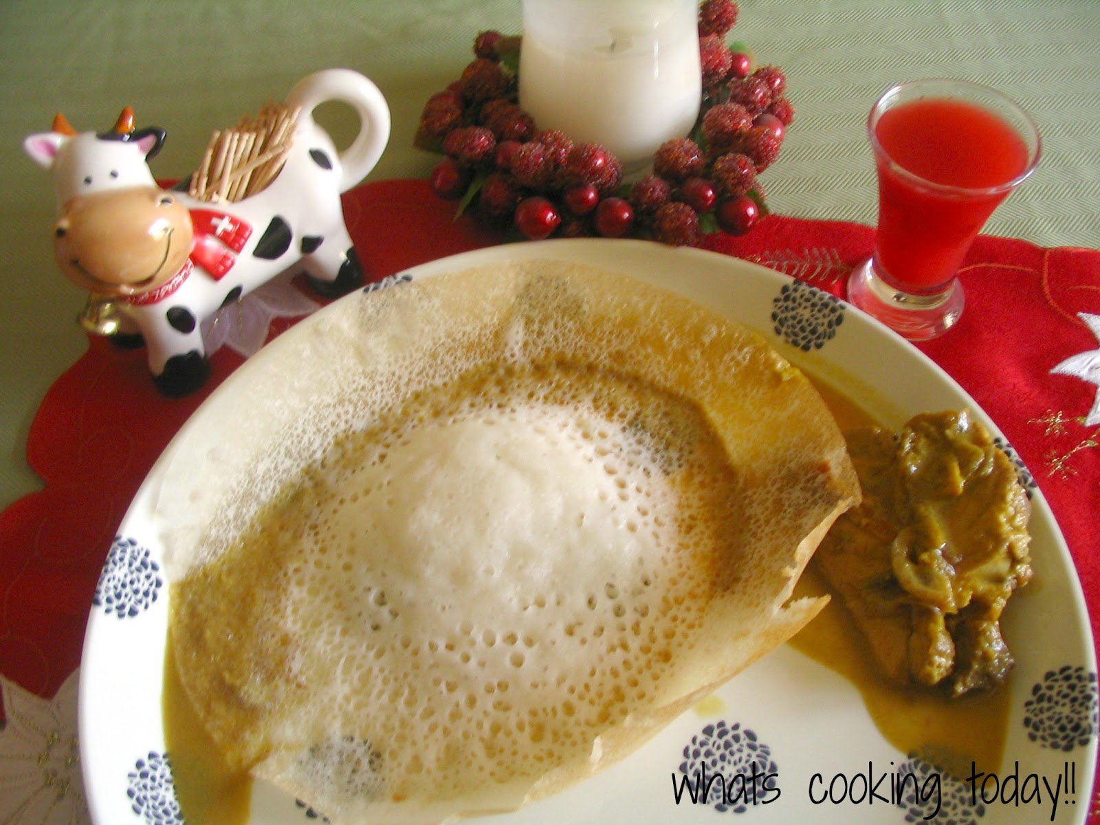 What's Cooking Today!!: Appam with Seer Fish Pollichathu!!