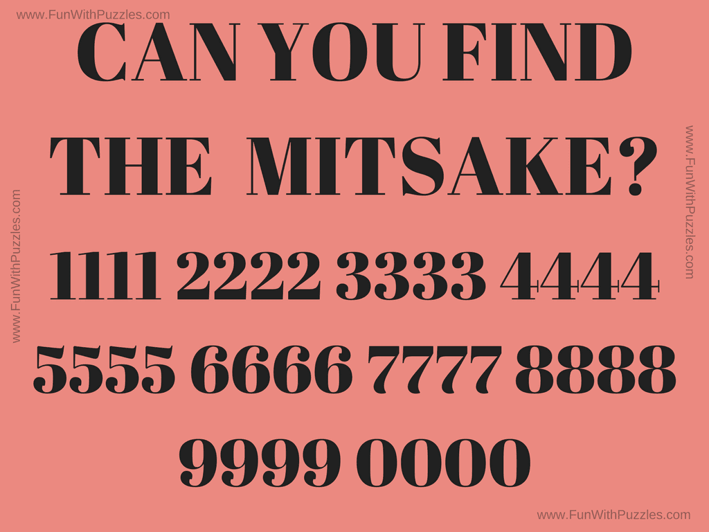 Mistake-Finding Picture Riddle: Can You Spot the Error?