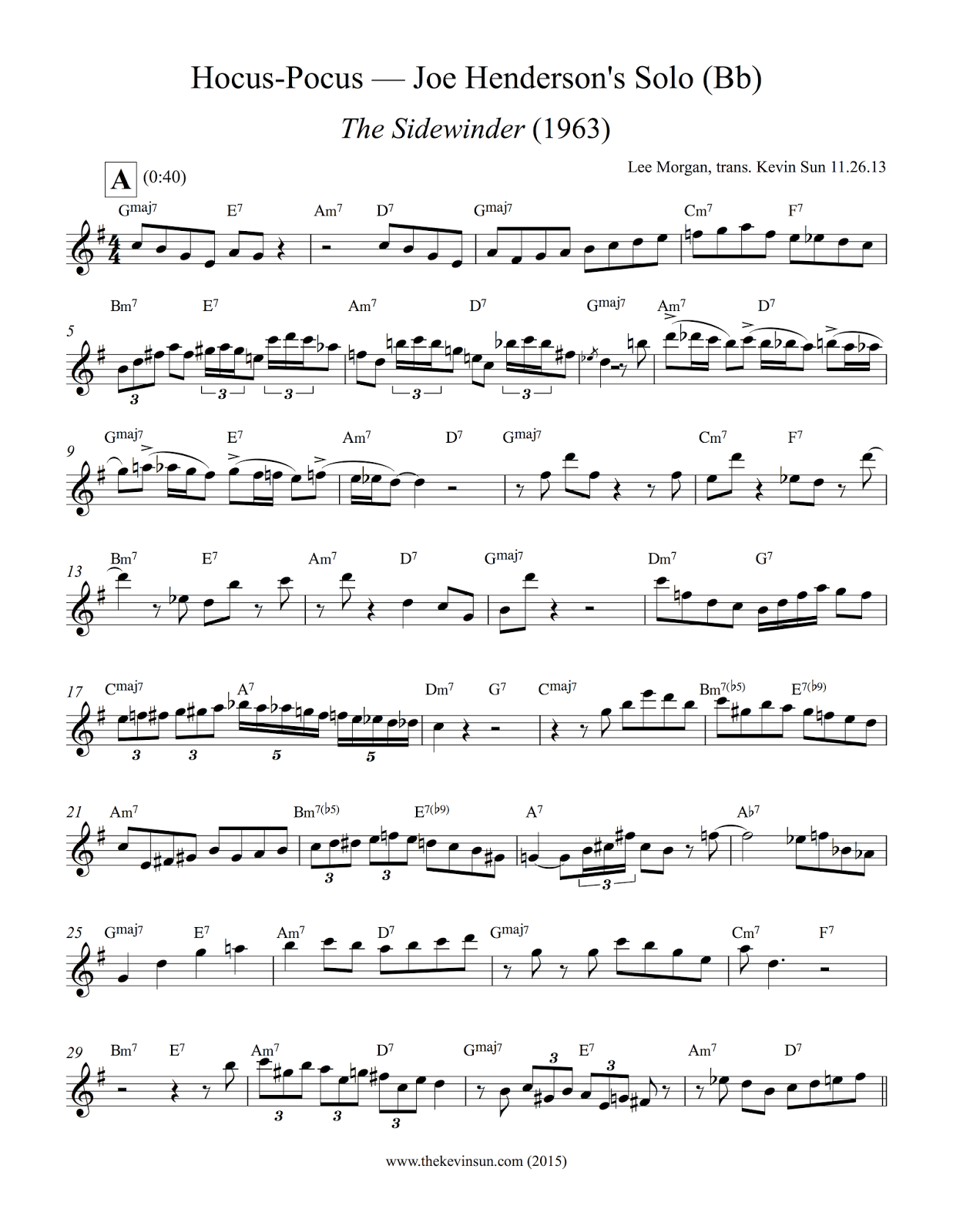 Joe Henderson on "Hocus-Pocus"