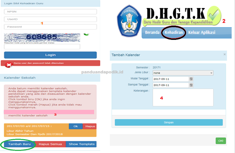Cara Login dan Mengisi Aplikasi Daftar Kehadiran Guru Online ...