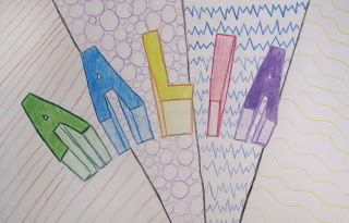 Art At Woodstock: Grade 8: Perspective Name Designs