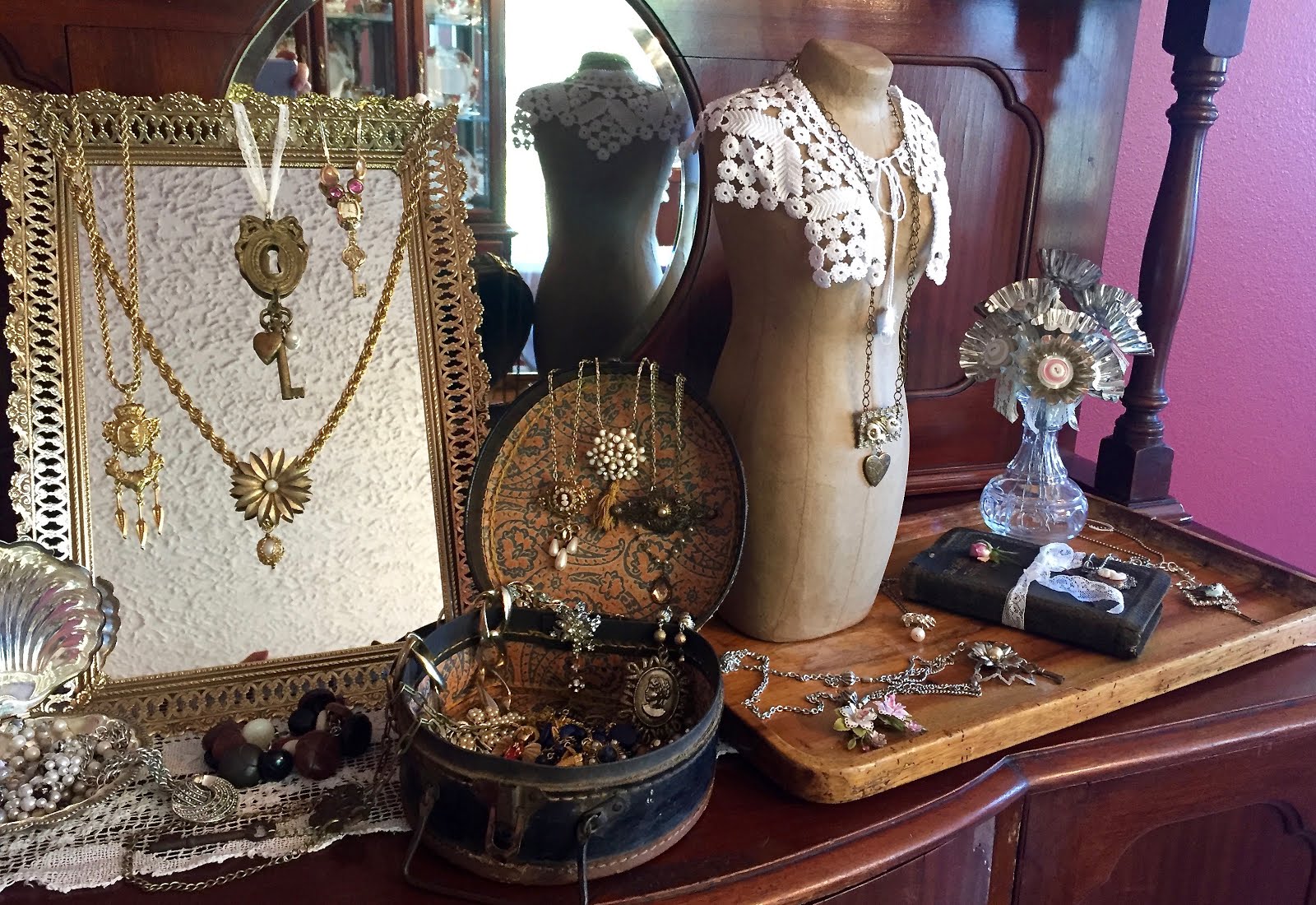 saltbox treasures: Busy repurposing some old jewelry . . . and setting ...