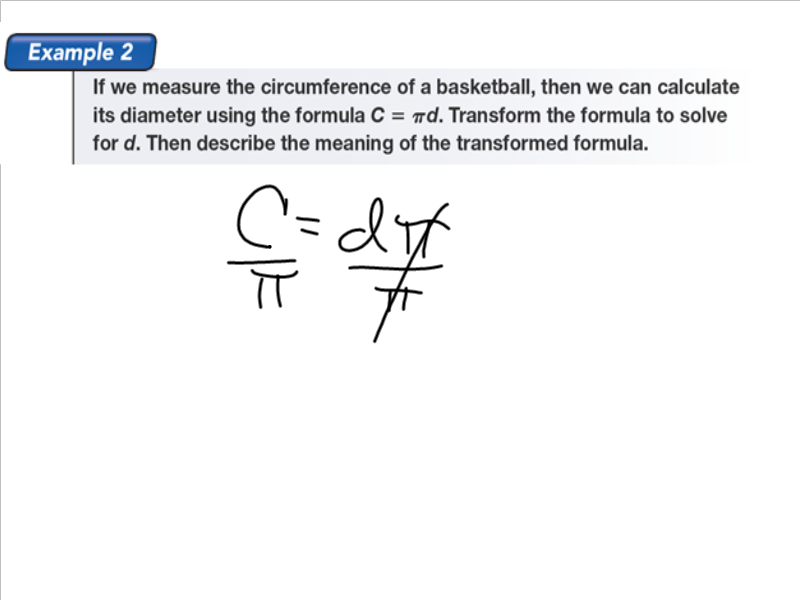 Mr. Porter's Pre-Algebra Class: Lesson 79 Transforming Formulas