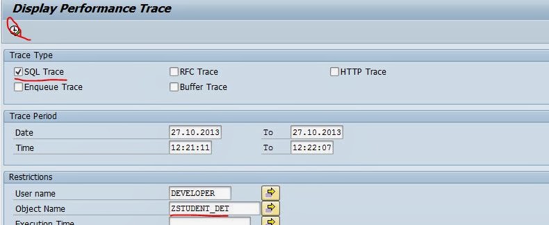 TECHSAP : SQL trace with use of Primary Index and Secondary Index
