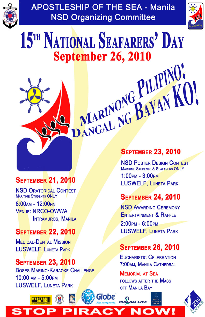 pinoy seafarers' rights: National Seafarers' Day posters